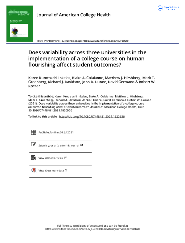 (PDF) Does variability across three universities in the implementation ...