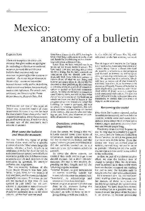 (PDF) Mexico: anatomy of a bulletin
