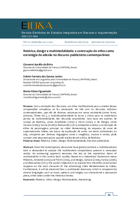 (PDF) Retórica, design e multimodalidade: a construção do ethos como ...
