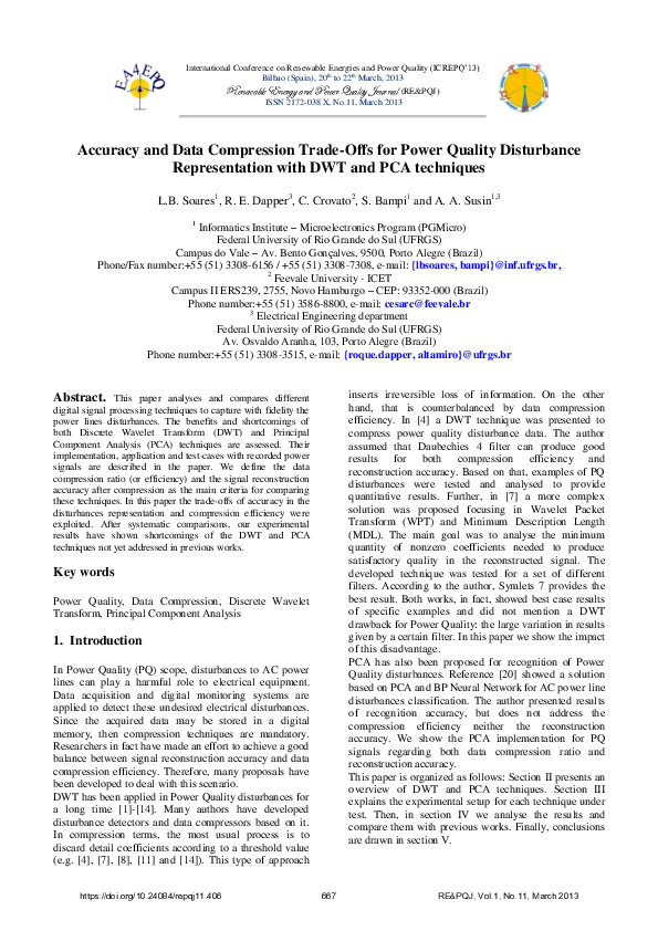 (PDF) Accuracy and Data Compression Trade-Offs for Power Quality Disturbance Representation with ...