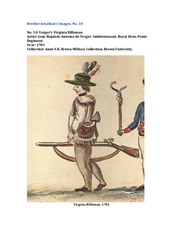 (PDF) Brother Jonathan 10: Virginia rifleman Verger