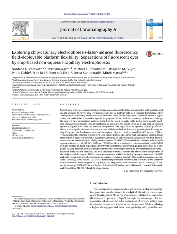 (PDF) Exploring chip-capillary electrophoresis-laser-induced ...