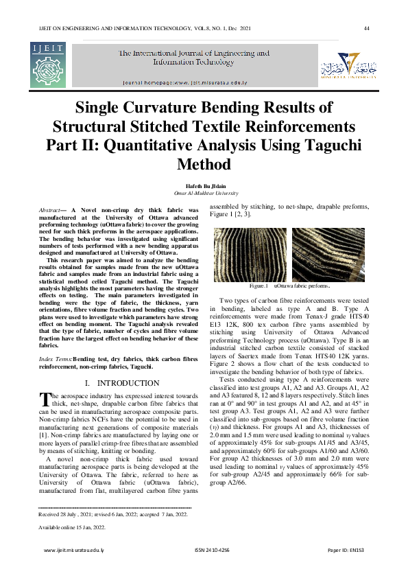 (PDF) Single Curvature Bending Results of Structural Stitched Textile ...