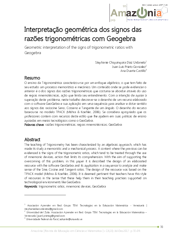 (PDF) Interpretação geométrica dos signos das razões trigonométricas ...