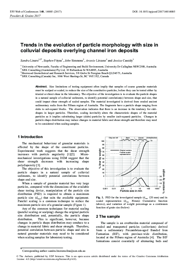 (PDF) Trends in the evolution of particle morphology with size in ...