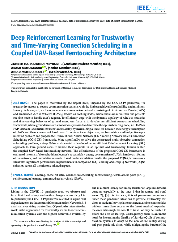 (PDF) Deep Reinforcement Learning for Trustworthy and Time-Varying Connection Scheduling in a ...