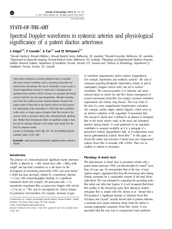 (PDF) Spectral Doppler waveforms in systemic arteries and physiological ...
