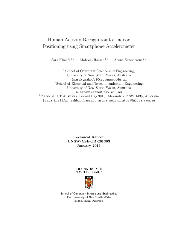 Pdf Human Activity Recognition For Indoor Positioning Using Smartphone Accelerometer