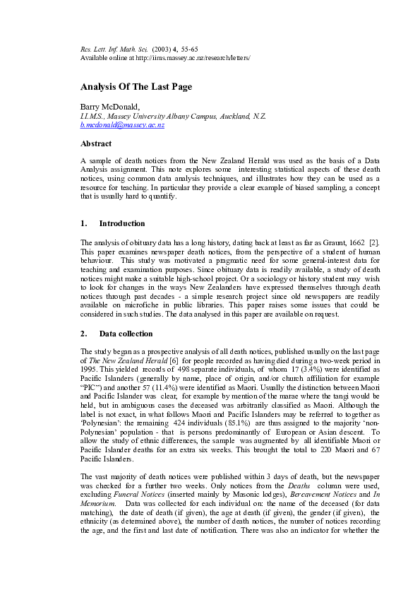 (PDF) Analysis of the last page