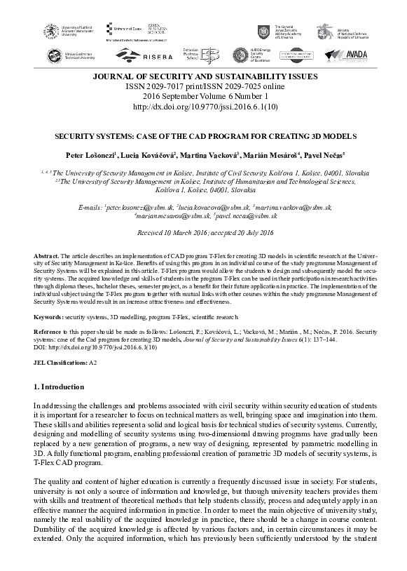 (PDF) Case of the Cad Program for Creating 3 D Models