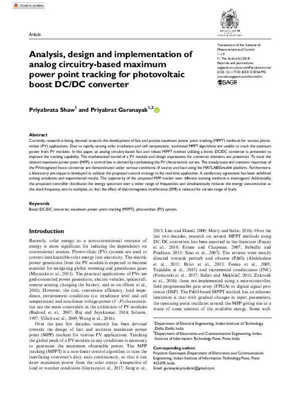 Pdf Analysis Design And Implementation Of Analog Circuitry Based