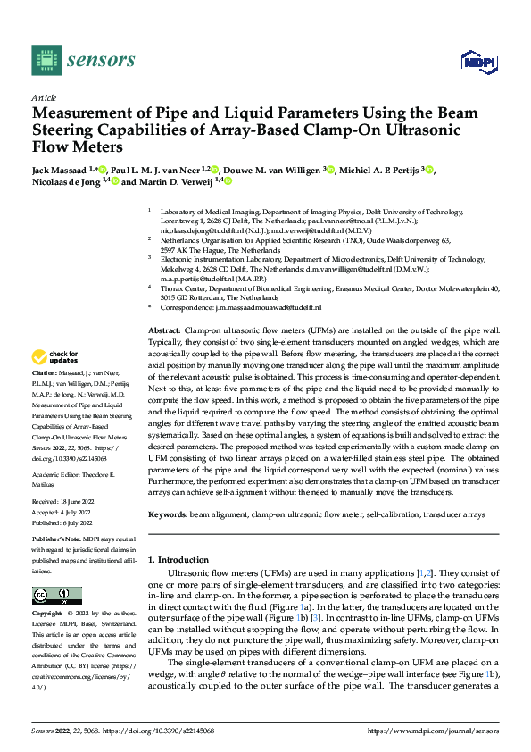 (PDF) Measurement of Pipe and Liquid Parameters Using the Beam Steering Capabilities of Array ...