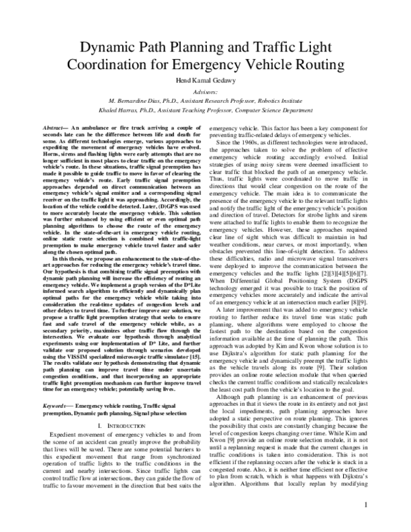 (PDF) Dynamic Path Planning and Traffic Light Coordination for ...