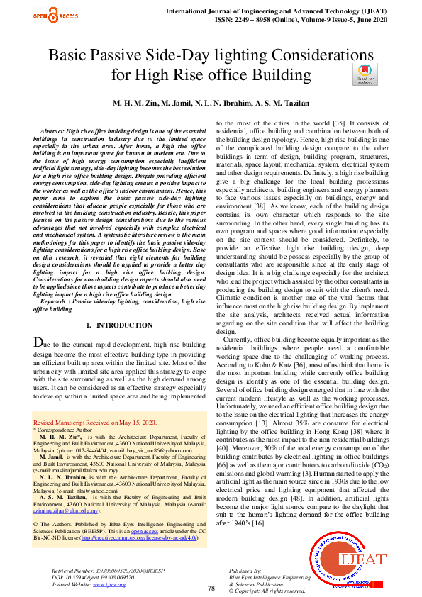 (PDF) Basic Passive Side-Day lighting Considerations for High Rise ...