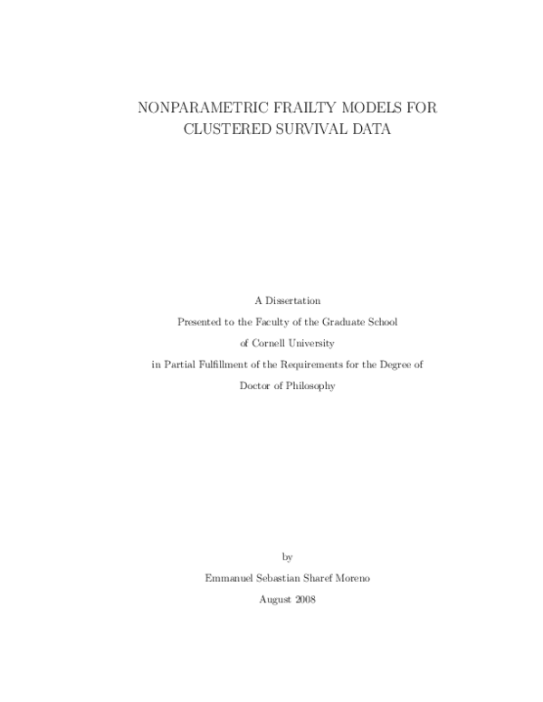 (PDF) Nonparametric Frailty Models for Clustered Survival Data