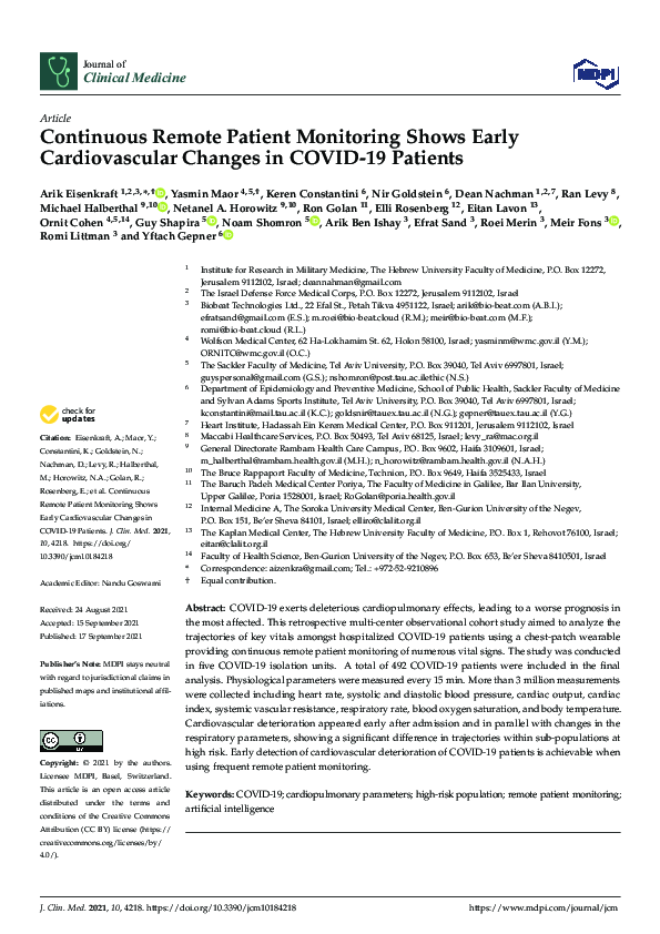 (PDF) Continuous Remote Patient Monitoring Shows Early Cardiovascular ...