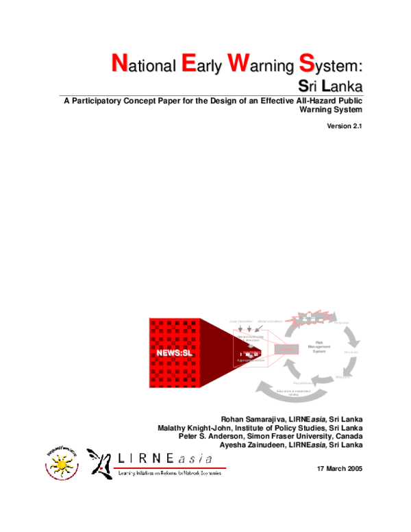 (PDF) National Early Warning System