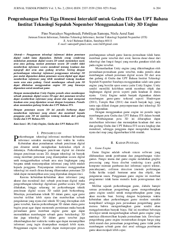 (PDF) Pengembangan Peta Tiga Dimensi Interaktif Untuk Graha ITS dan UPT ...