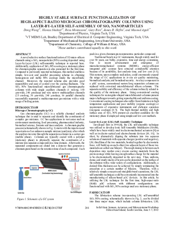 (PDF) Highly Stable Surface Functionalization of High-Aspect-Ratio ...