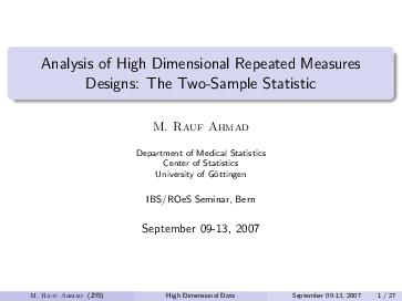 (PDF) Analysis of high-dimensional repeated measures designs: The one ...