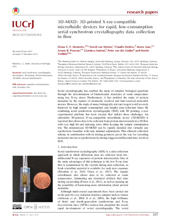 (PDF) 3D-MiXD: 3D-printed X-ray-compatible microfluidic devices for rapid, low-consumption ...