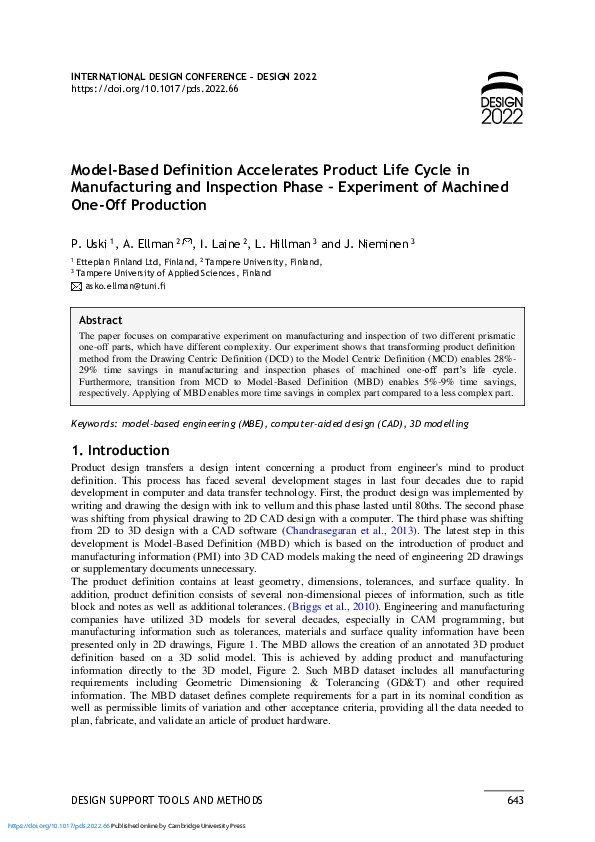 (PDF) Model-Based Definition Accelerates Product Life Cycle in ...