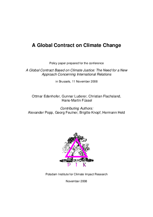 (PDF) A global contract on climate change