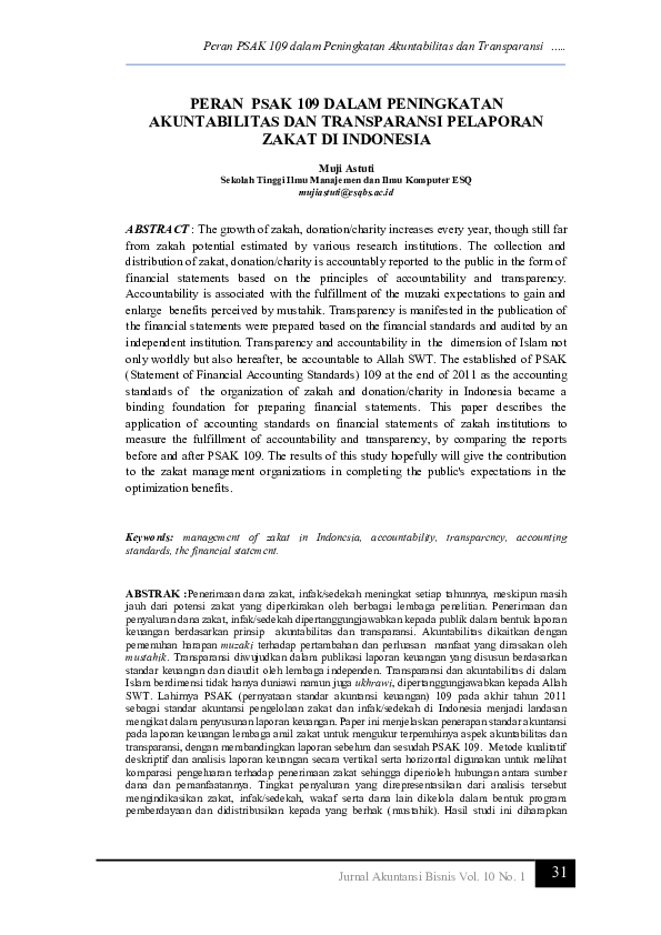 (PDF) Peran Psak 109 Dalam Peningkatan Akuntabilitas Dan Transparansi ...