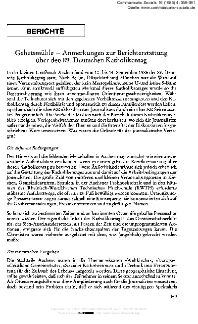(PDF) Berichte - Dokumentation - Chronik
