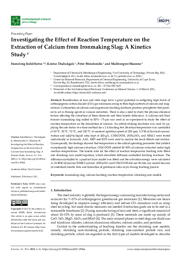 (PDF) Investigating the Effect of Reaction Temperature on the ...