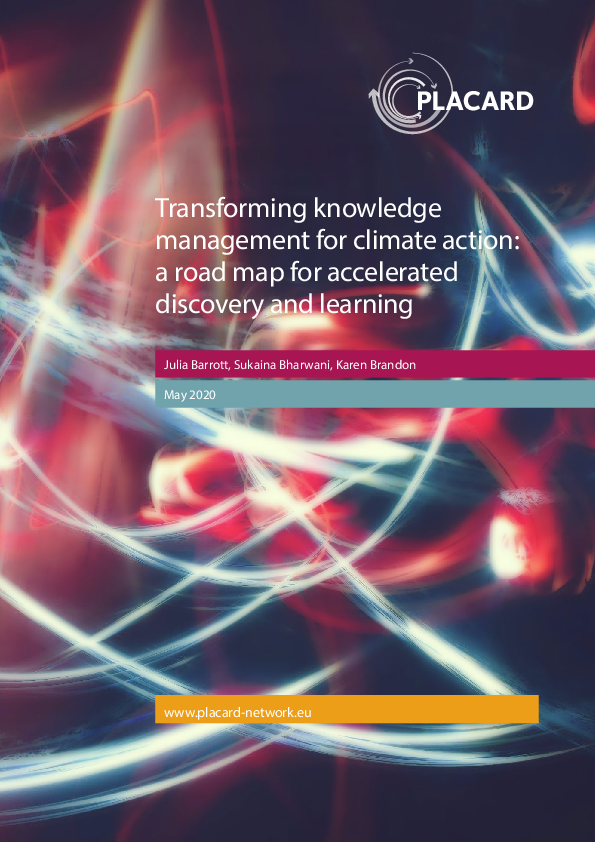 (PDF) Transforming knowledge management for climate action: a road map ...