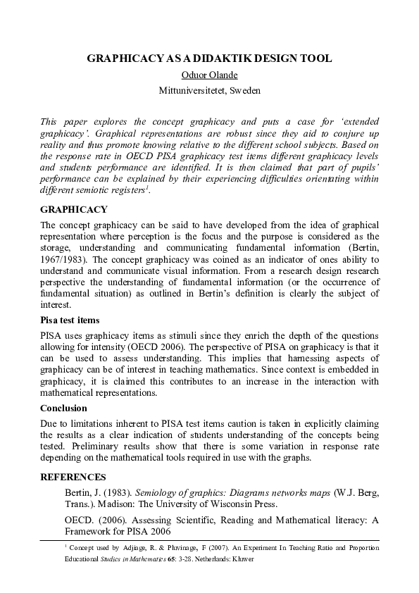 (DOC) Graphicacy as a didaktk design tool