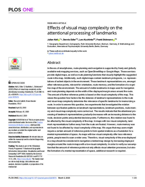 Pdf Effects Of Visual Map Complexity On The Attentional Processing Of