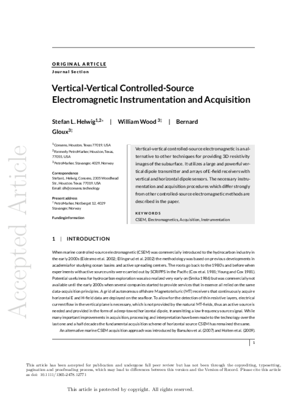 (PDF) Vertical–vertical controlled‐source electromagnetic ...