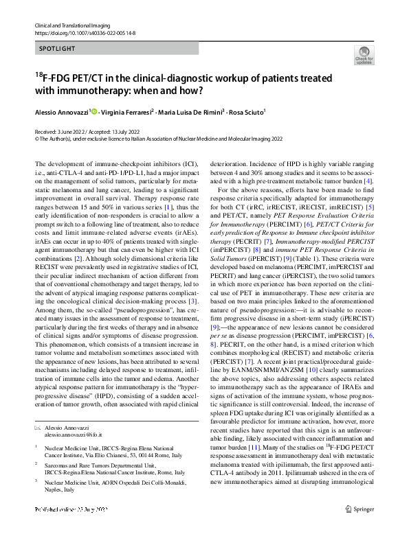 (PDF) 18F-FDG PET/CT in the clinical-diagnostic workup of patients ...