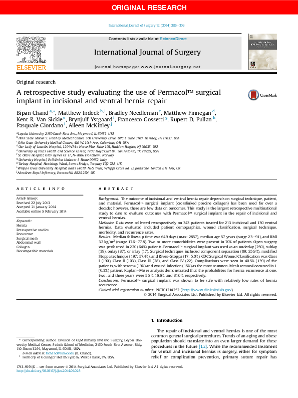 (PDF) A retrospective study evaluating the use of Permacol™ surgical ...