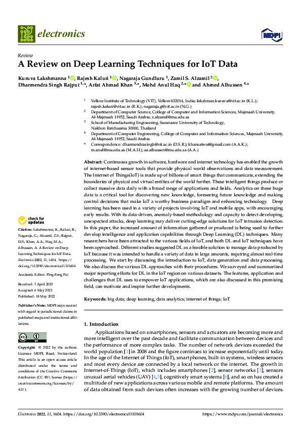 (PDF) A Review on Deep Learning Techniques for IoT Data
