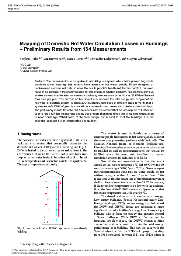 (PDF) Mapping of Domestic Hot Water Circulation Losses in Buildings ...