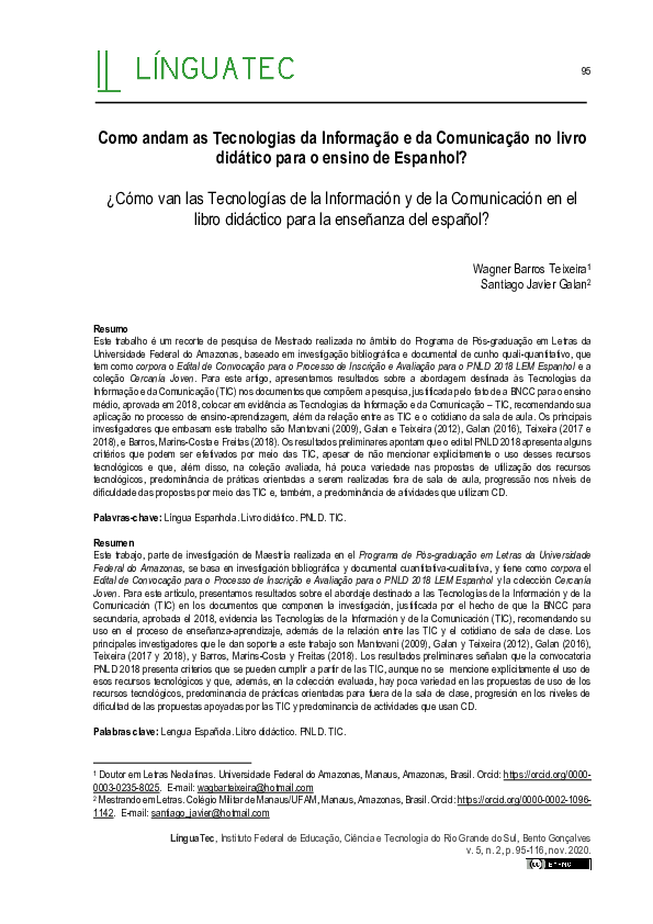 (PDF) Como andam as Tecnologias da Informação e da Comunicação no livro ...