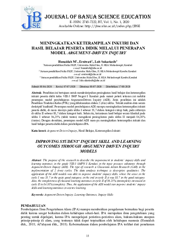 (PDF) Meningkatkan Hasil Belajar Dan Keterampilan Inkuiri Peserta Didik Pada Materi Pokok ...
