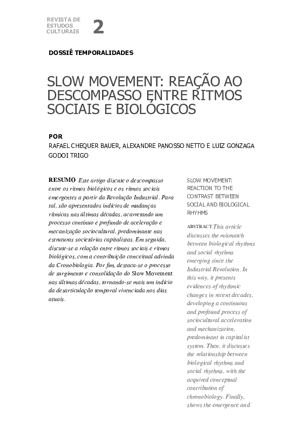 (PDF) Slow movement