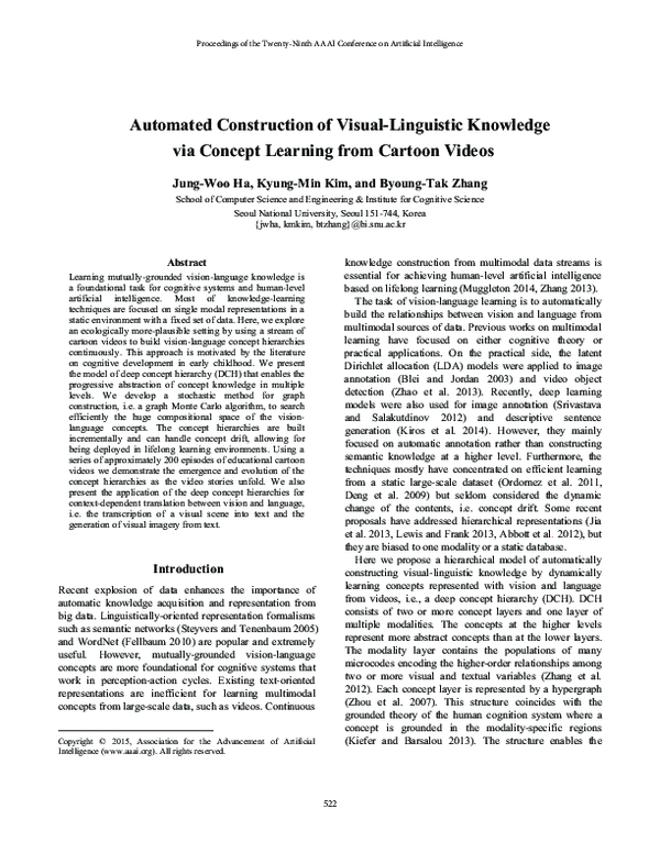 (PDF) Automated Construction of Visual-Linguistic Knowledge via Concept ...