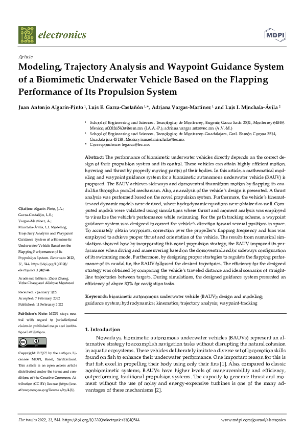 Pdf Modeling Trajectory Analysis And Waypoint Guidance System Of A
