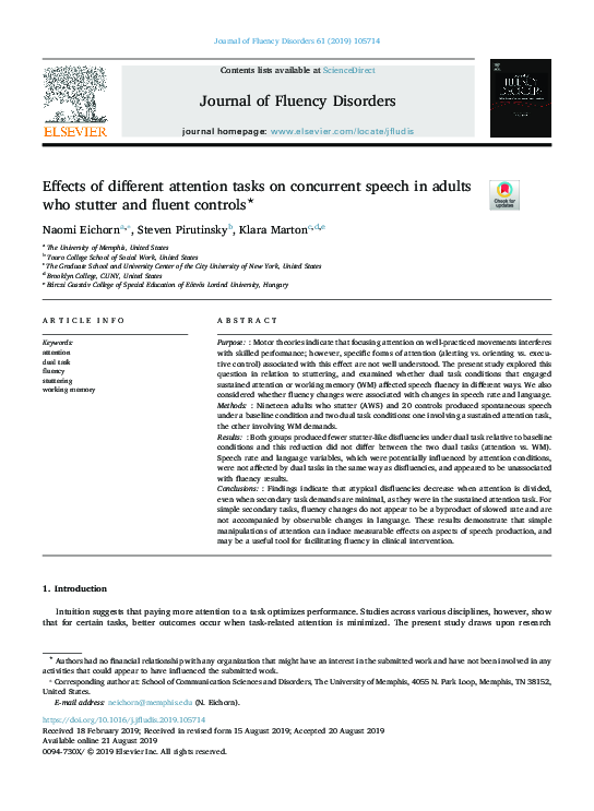 (PDF) Effects of different attention tasks on concurrent speech in ...