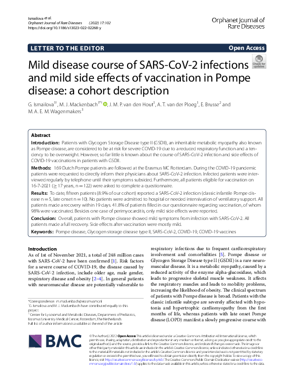 (PDF) Mild disease course of SARS-CoV-2 infections and mild side ...