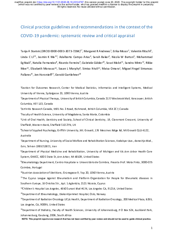 (PDF) Clinical practice guidelines and recommendations in the context ...