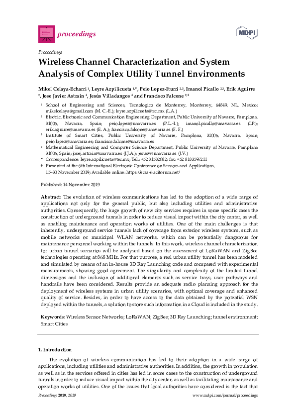 (PDF) Wireless Channel Characterization and System Analysis of Complex ...