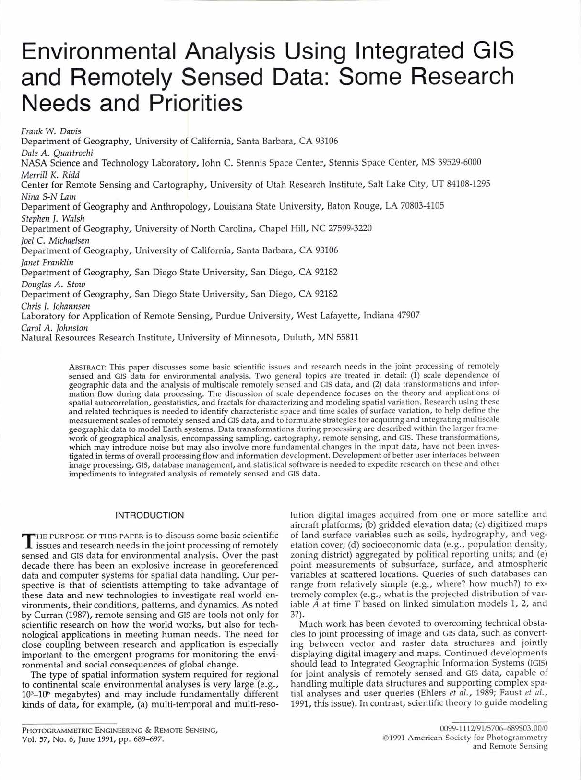 (PDF) Environmental analysis using integrated GIS and remotely sensed ...