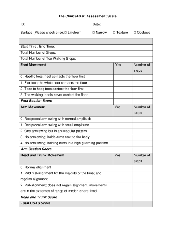 (PDF) Reliability of a New Clinical Gait Assessment Scale for Children ...
