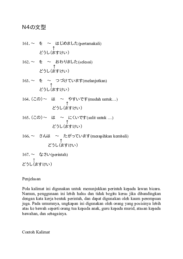 (DOC) BUNPOU N4 DAN TERJEMAHAN